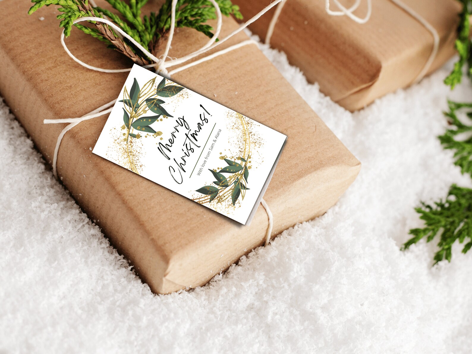 Boho Christmas Gift Tags | Gold Christmas Gift Tags | Printable ...