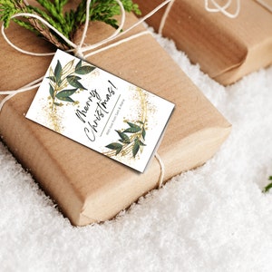 Boho Christmas Gift Tags | Gold Christmas Gift Tags | Printable ...