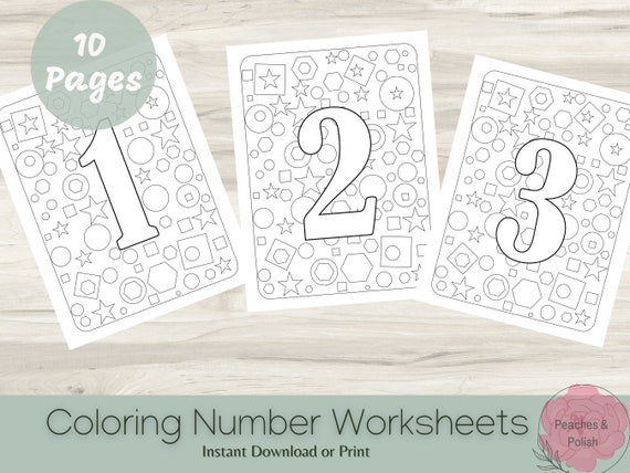 Homeschool Numbers Worksheets Ceramic Numbers Preschool | Etsy