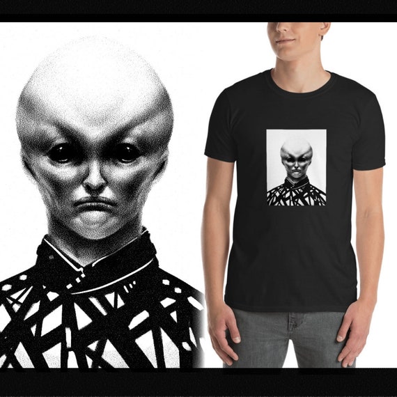 Alien Human Hybrid Portrait Unisex T-shirt Horror Sci-fi | Etsy