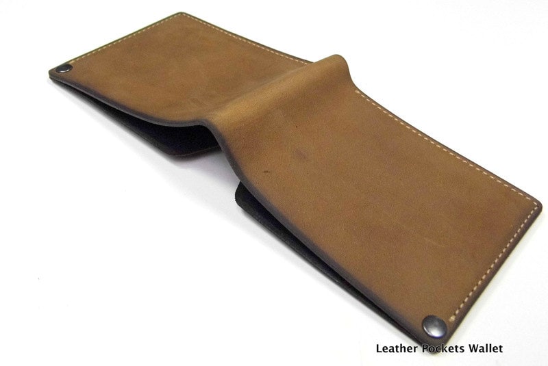 Leather Wallet Flat Design Wallet Men's Wallet Leather - Etsy