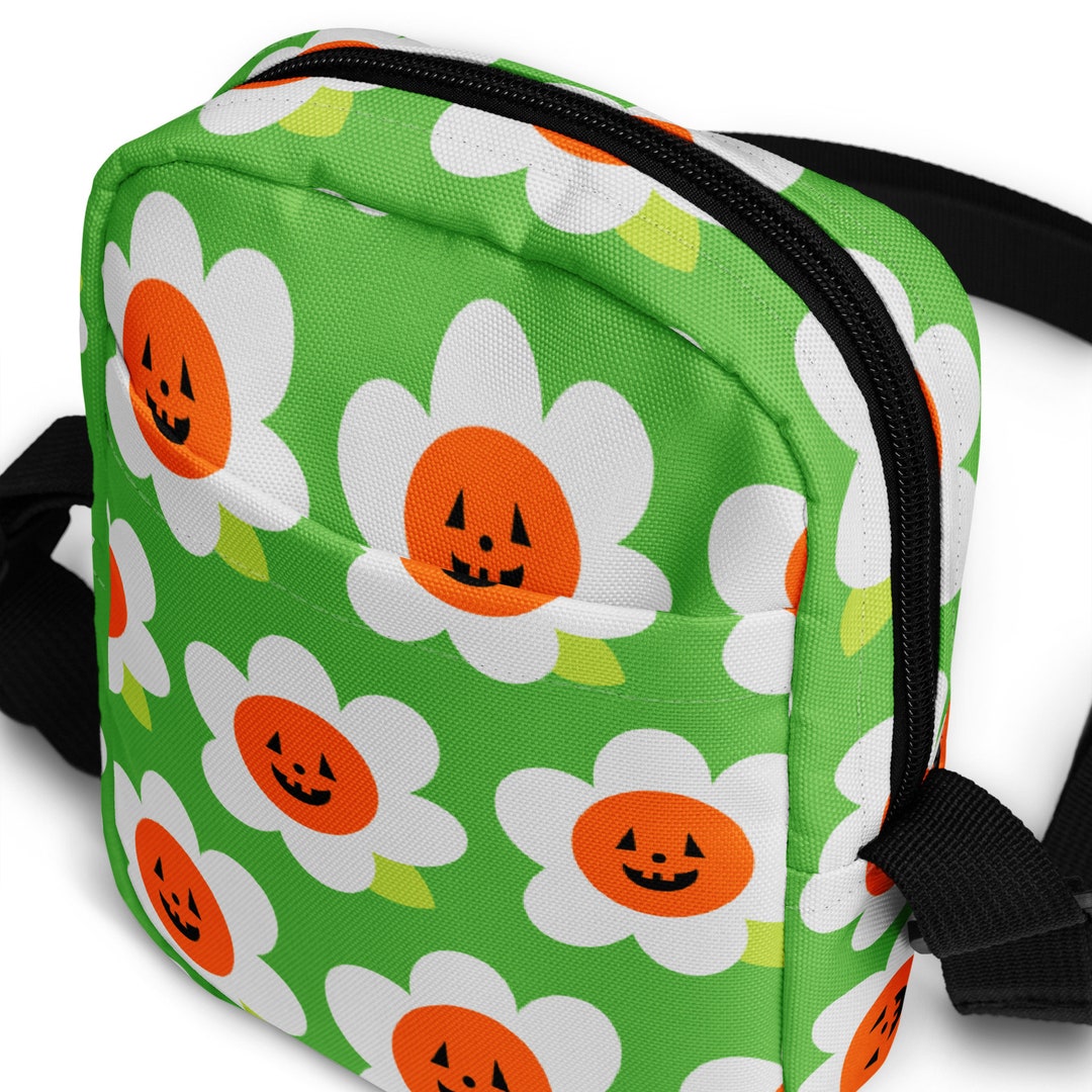 Pumpkin Daisy Halloween Utility Crossbody Bag - Etsy