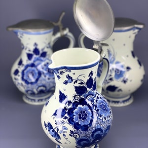 ROYAL DELFT BLUE Jugs With Cover Goedewaagen Blauw Delfts Holland ...