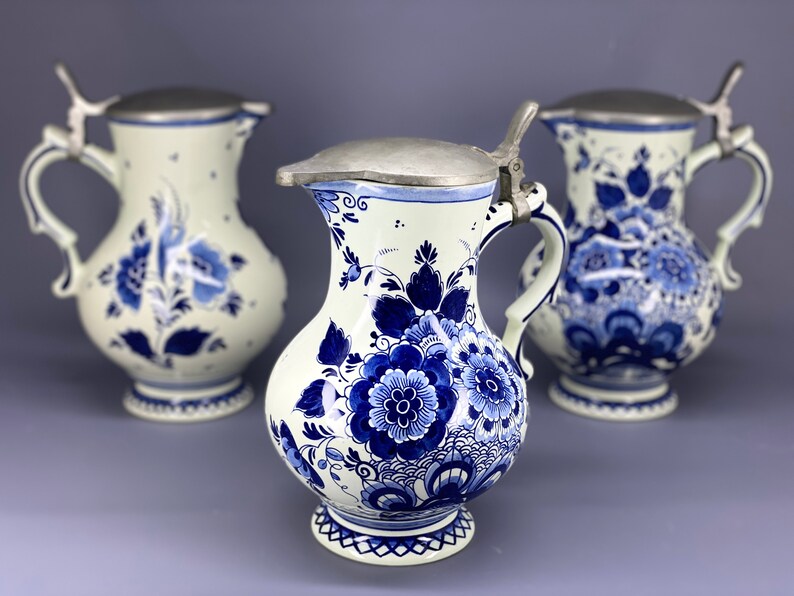 ROYAL DELFT BLUE Jugs With Cover Goedewaagen Blauw Delfts - Etsy