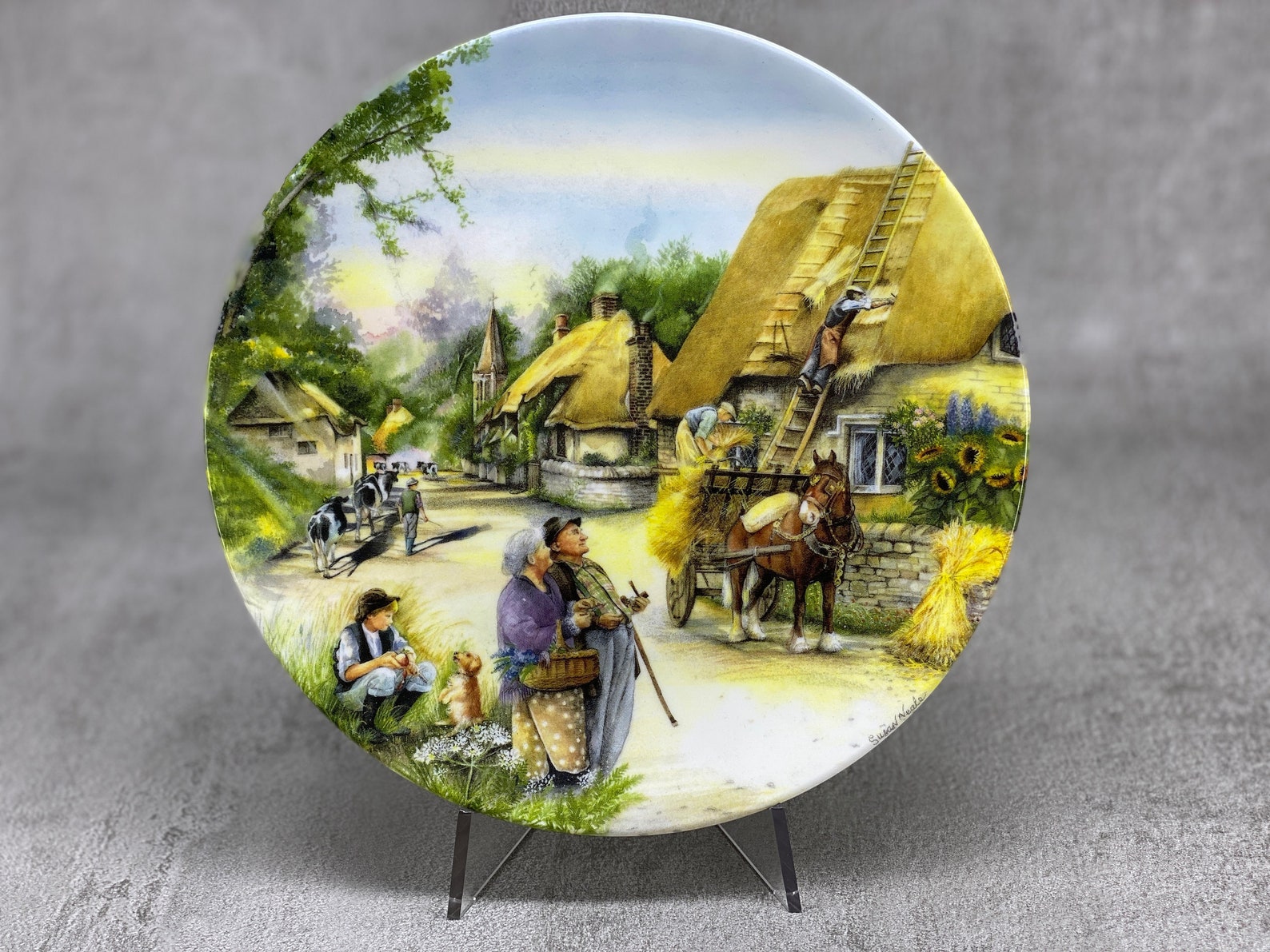 OLD COUNTRY CRAFTS Porcelain Plates Collection by Susan Neal, Royal ...