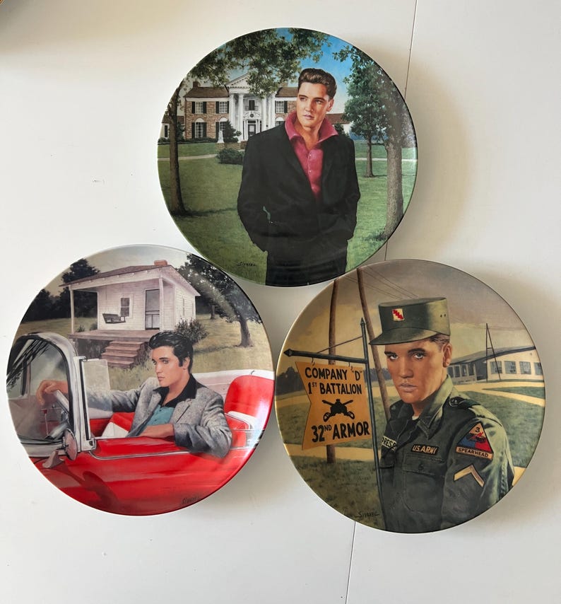 Elvis Presley Porcelain Plate, Delphi Limited Edition Collectable, 1993 ...