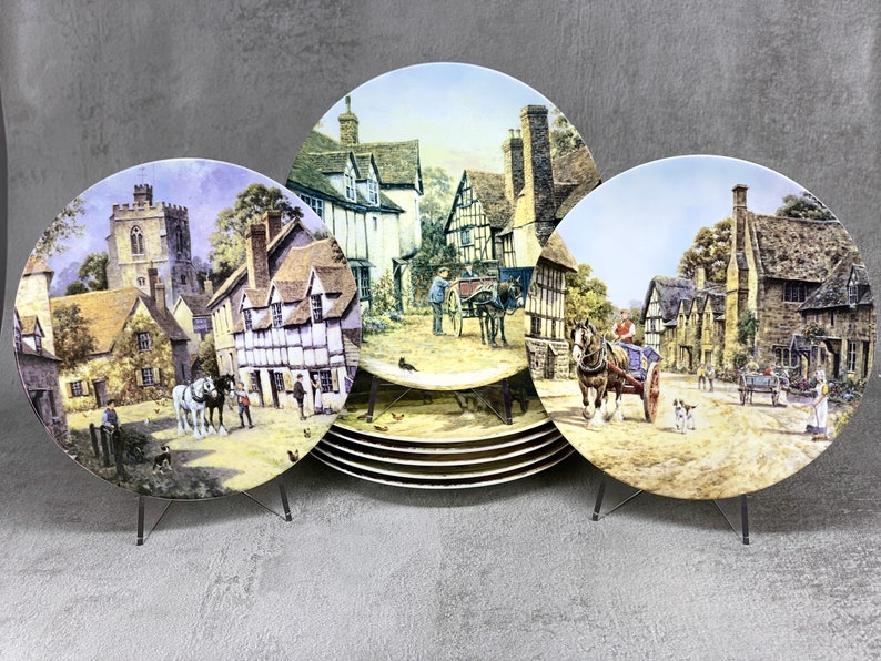 The Charm of an English Village Porcelain Plates Collection by John ...