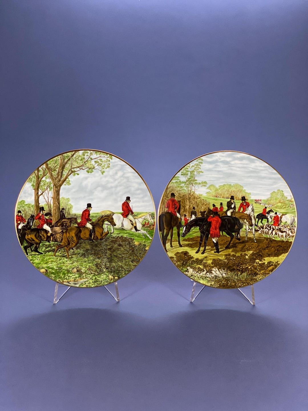 Royal Grafton Fine Bone China Plate: "herring Hunting Scenes" - Etsy