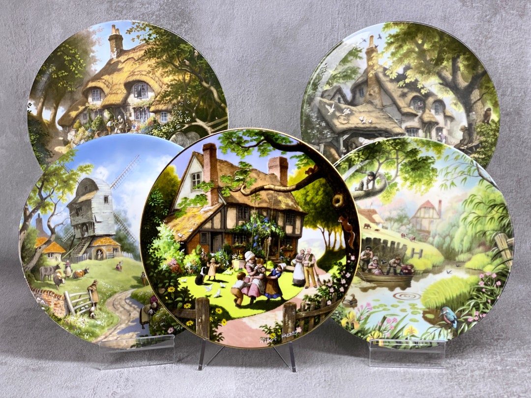 The Tale of a Country Village Collection Porcelain Plates by Robert ...