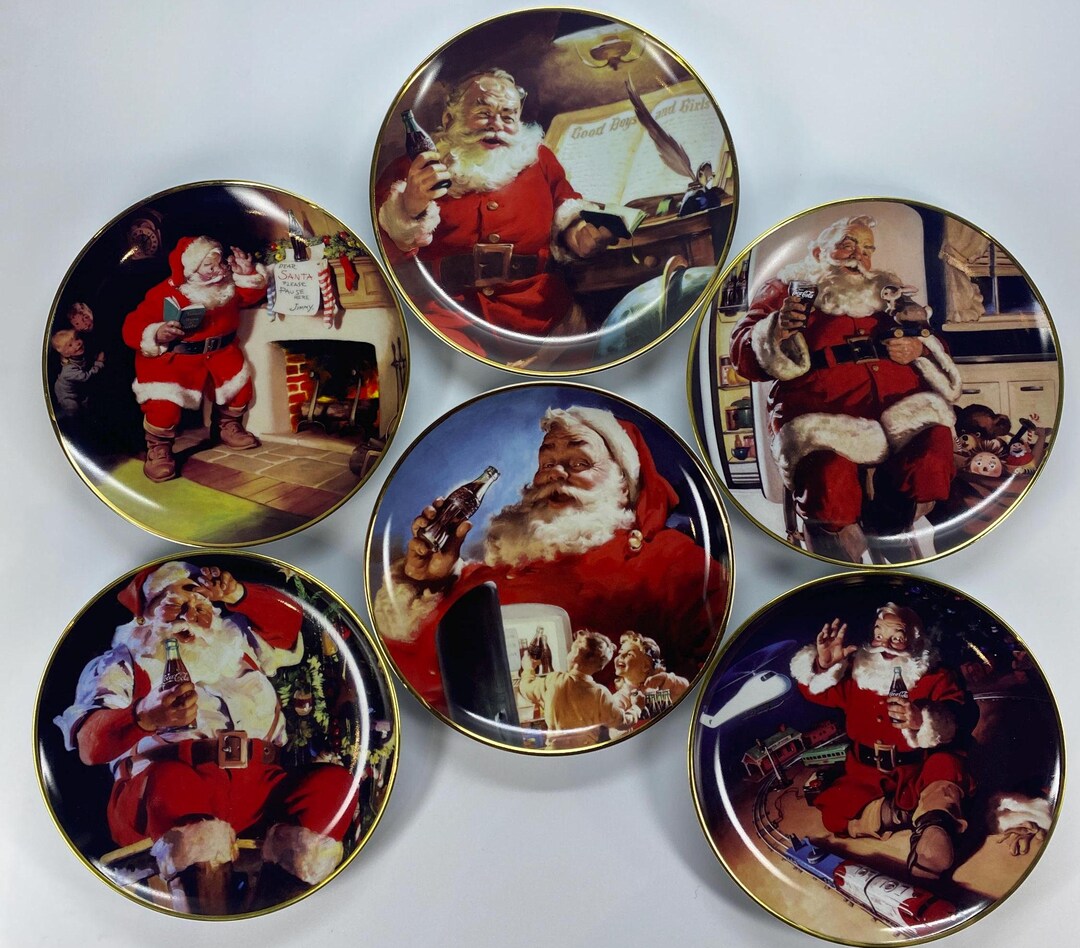 Fine Porcelain Collector Franklin Mint Vintage Christmas Plates Coca ...