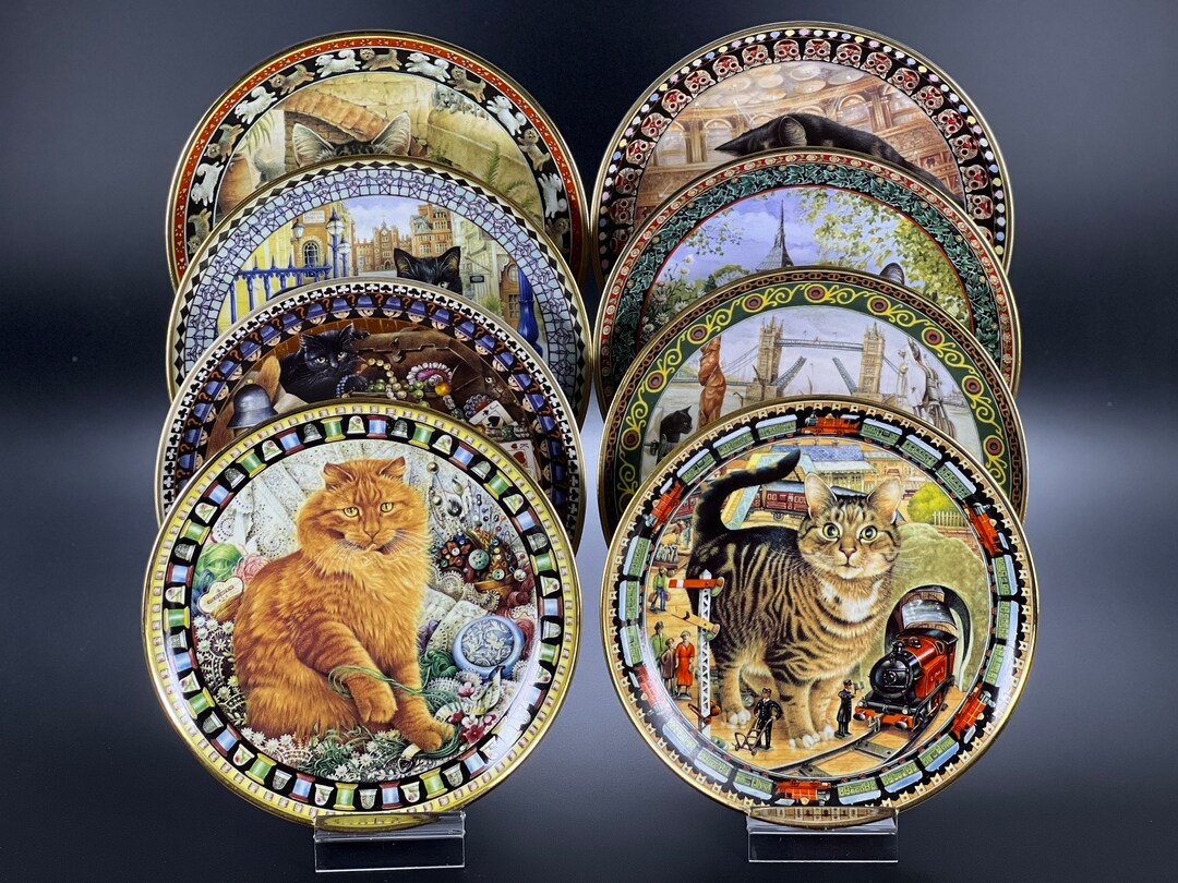 Danbury Mint Porcelain Plate Collection Lesley Ivory's Cats! - Etsy