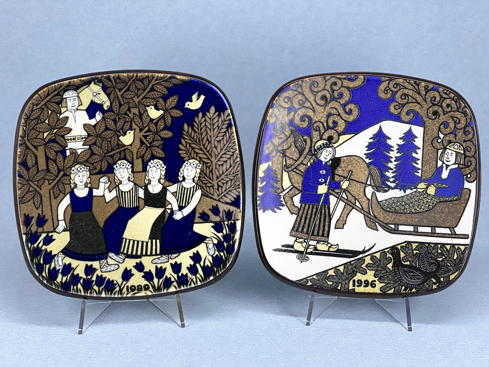 1976 1999 KALEVALA Series Collectible Wall Plates Produced by Arabia ...