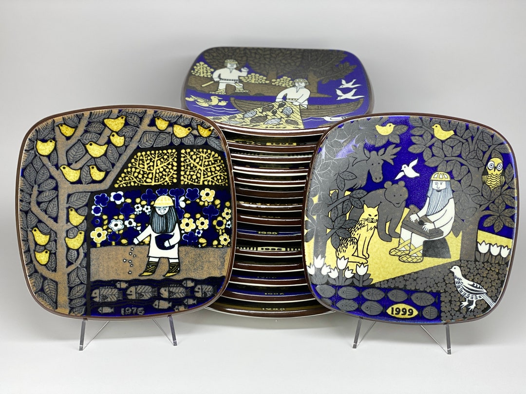 1976 1999 KALEVALA Series Collectible Wall Plates Produced by Arabia ...