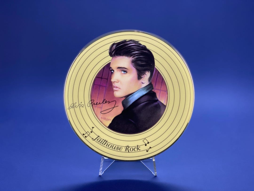 Solid Gold Elvis "jailhouse Rock" Collectible Porcelain Limited Edition ...