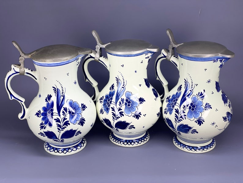 ROYAL DELFT BLUE Jugs With Cover Goedewaagen Blauw Delfts - Etsy