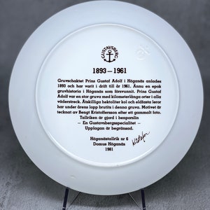 Hoganas Collector Plate, Gustavsberg Bengt Kristoffersson Design ...