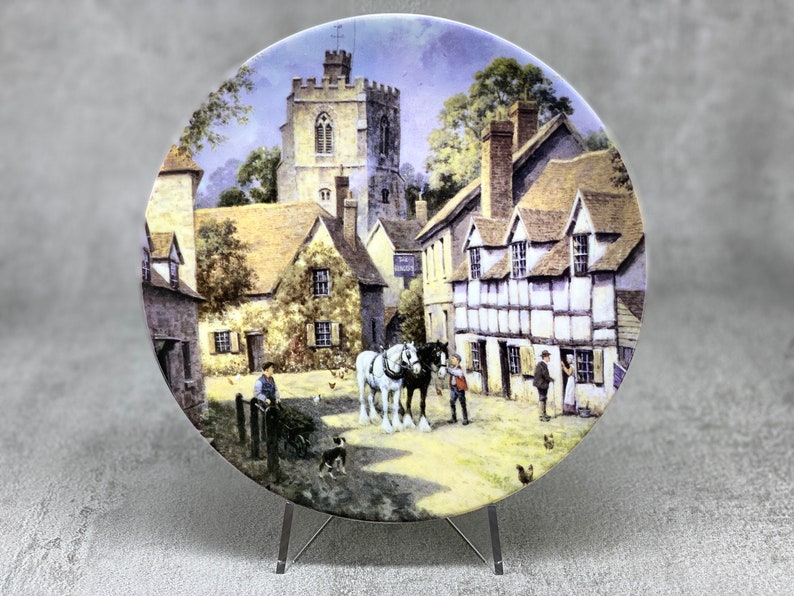 The Charm of an English Village Porcelain Plates Collection by John ...