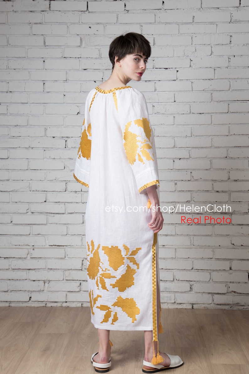 Linen Maxi Dress, Natural Linen Dress, Organic Linen Dress, Washed ...