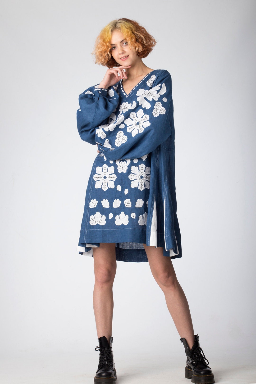 New Applique Cut off Design Women Floral Boho Dress Embroidery Bohemian ...