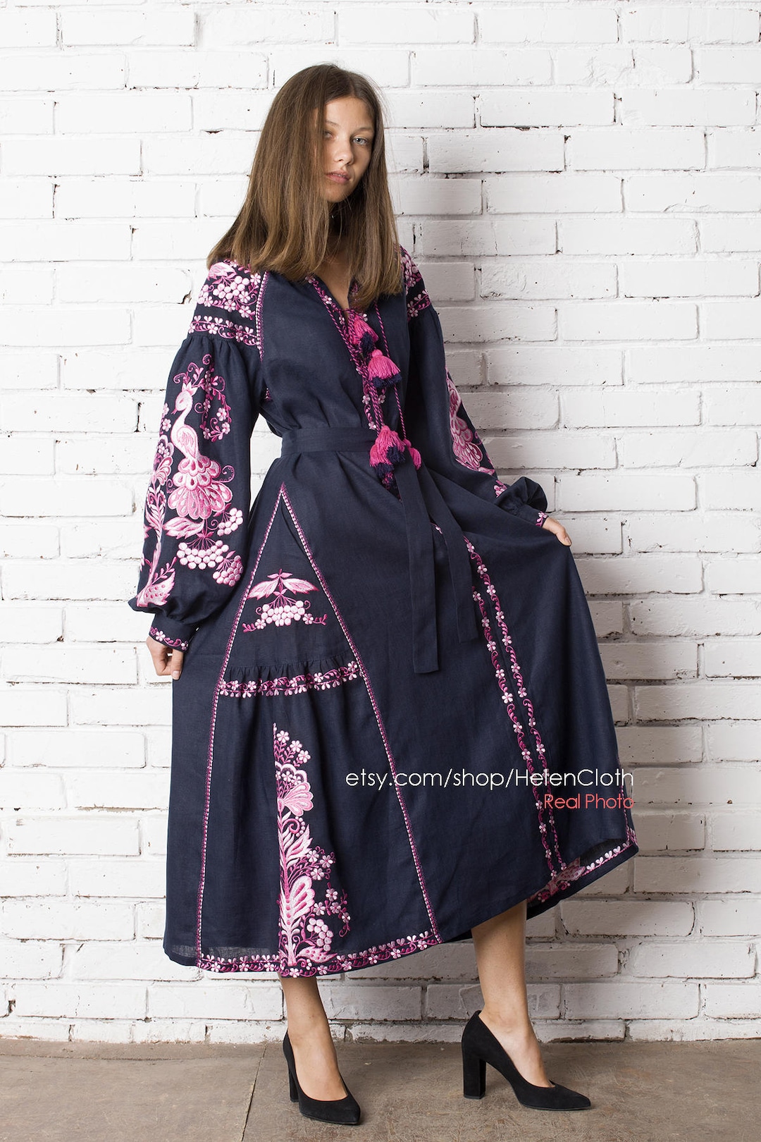 Ukrainian Dress, Vyshyvanka Dress, Ukraine Dress, Flowered Dress ...