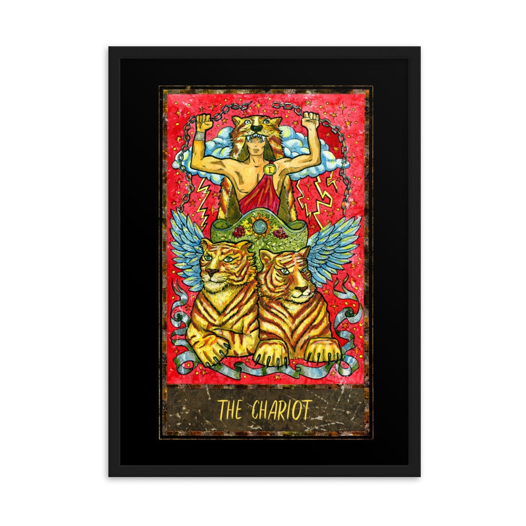 The Chariot Tarot Card Framed Print - Etsy