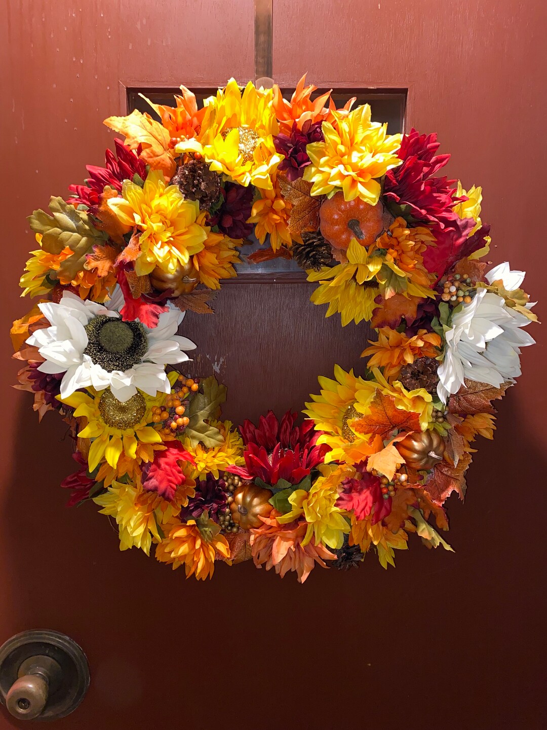 18 Handmade Fall Wreath Outdoor/indoor-artificial - Etsy