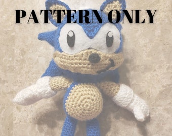 Sonic the Hedgehog PATTERN ONLY - Etsy