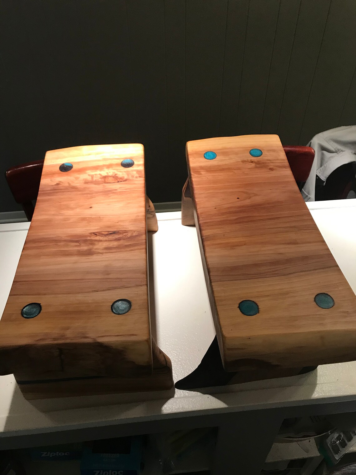 Live Edge and Epoxy Filled Wood Stool - Etsy