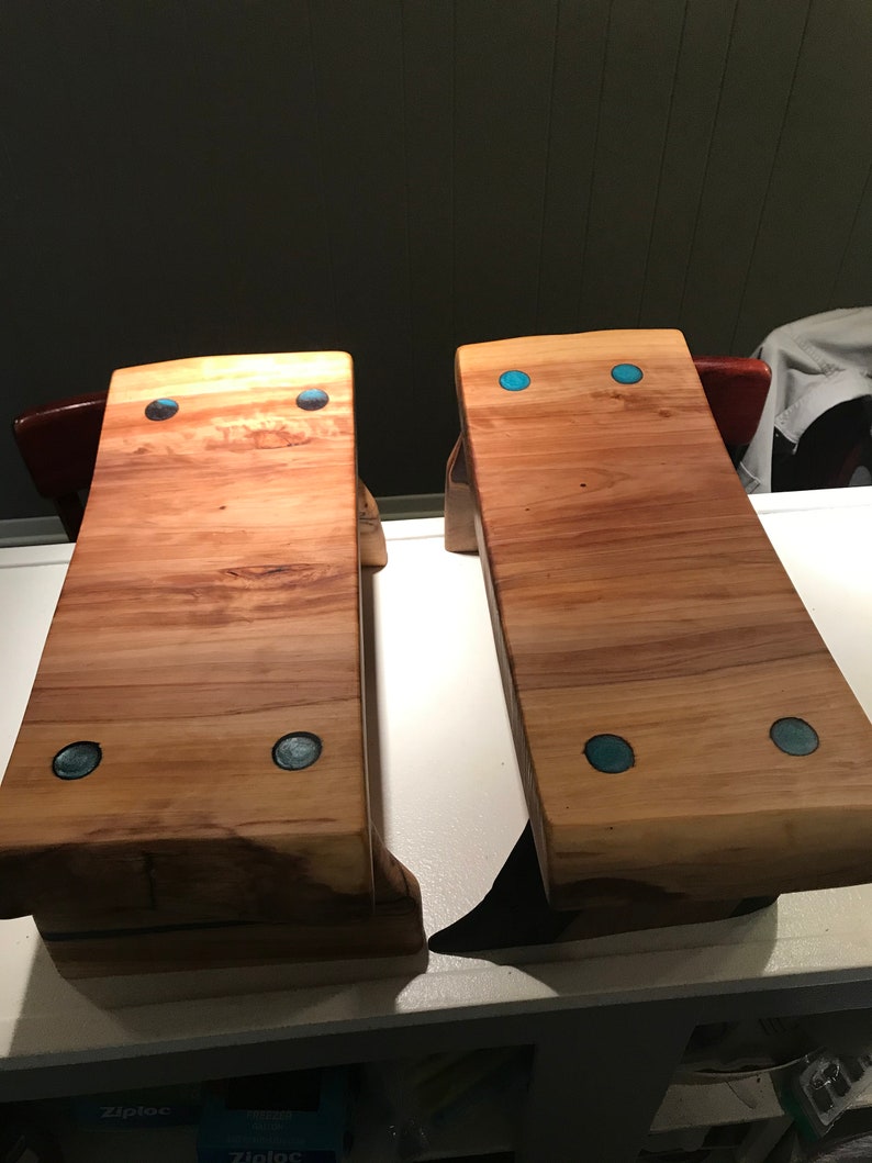 Live Edge and Epoxy Filled Wood Stool - Etsy