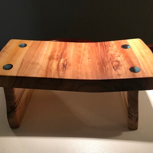 Live Edge and Epoxy Filled Wood Stool - Etsy