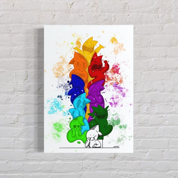 Poster Plexiglass Illustration coloring by COZAZ | Etsy