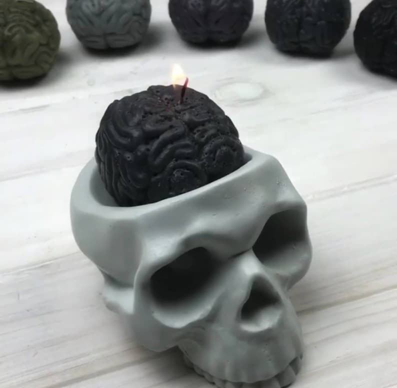 Human brain candle halloween wedding favors | Etsy