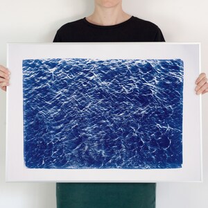 Pacific Ocean Currents, Cyanotype of an Ocean Painting, Ocean ...
