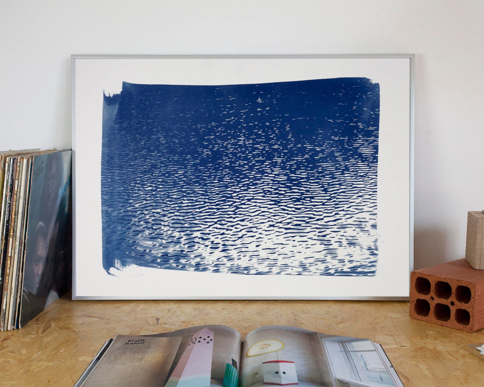 Blue Ripples Lake Wall Art Sun Print on Watercolor Paper - Etsy