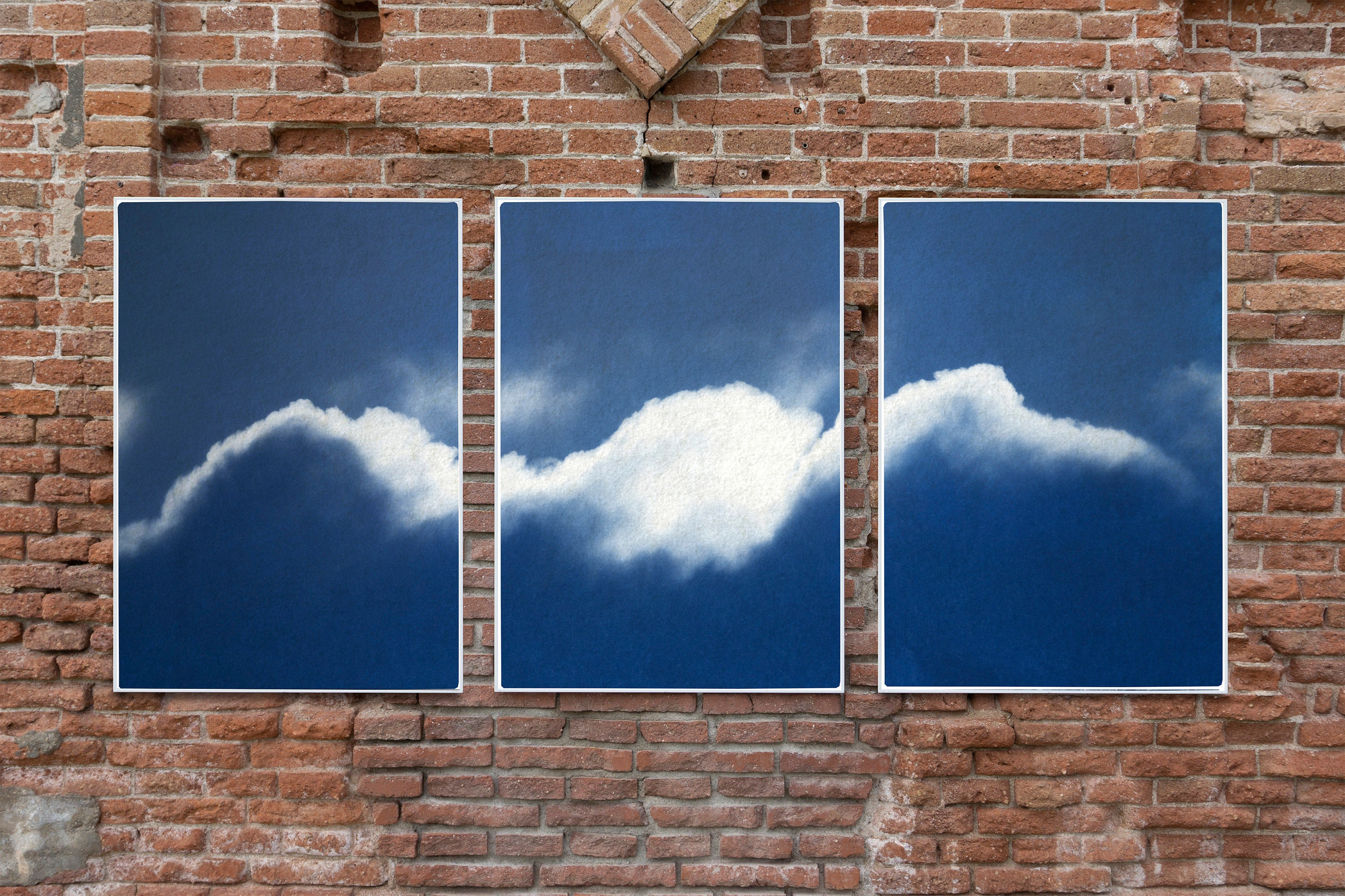 Waves of Clouds Extra Large Triptych of Beautiful Stormy Sky | Etsy