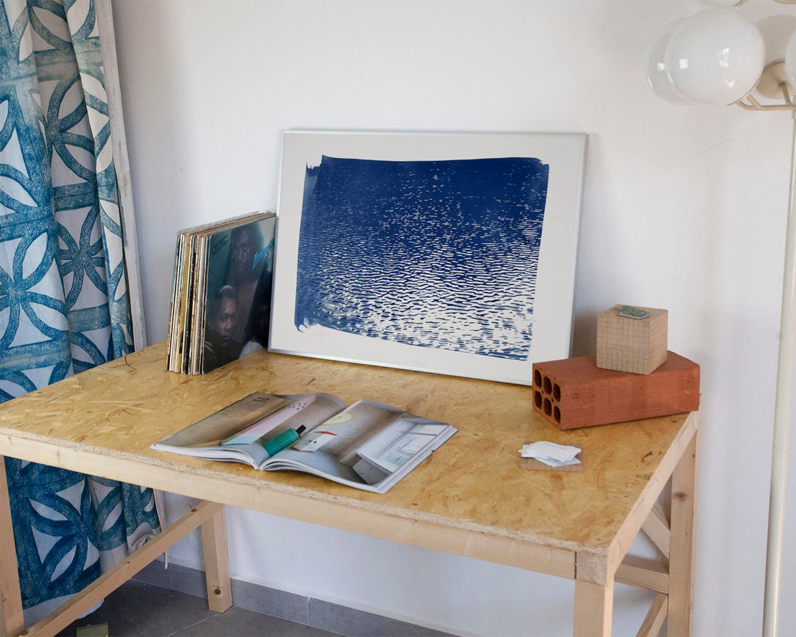 Blue Ripples Lake Wall Art Sun Print on Watercolor Paper - Etsy