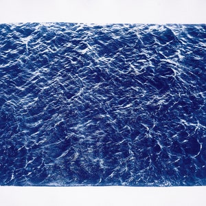 Pacific Ocean Currents, Cyanotype of an Ocean Painting, Ocean ...