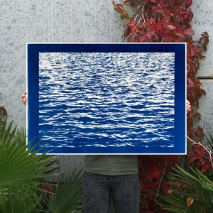Colossal Sea Cyanotype (100x70cm) Meaningful Wedding Gift, Painting for ...