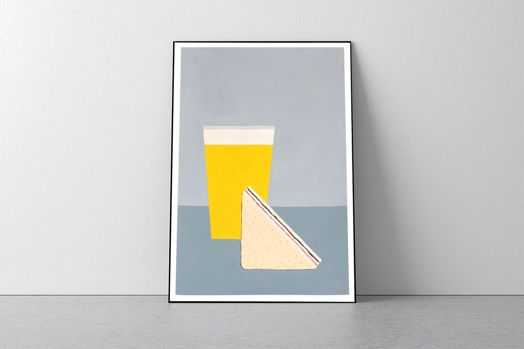 2023, BTL Sandwich With Beer, Food Art, Modern Still Life, Breakfast ...