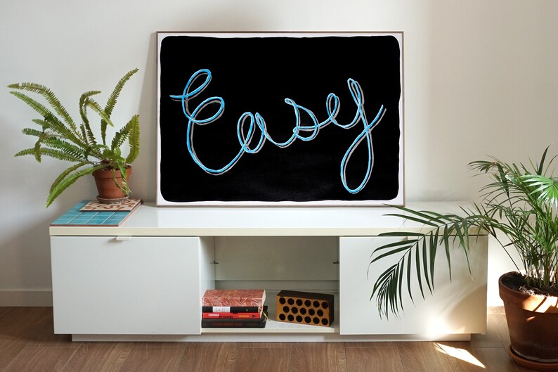Easy Word Art Painting Calligraphy Art on Watercolor Paper - Etsy