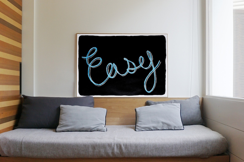 Easy Word Art Painting Calligraphy Art on Watercolor Paper - Etsy