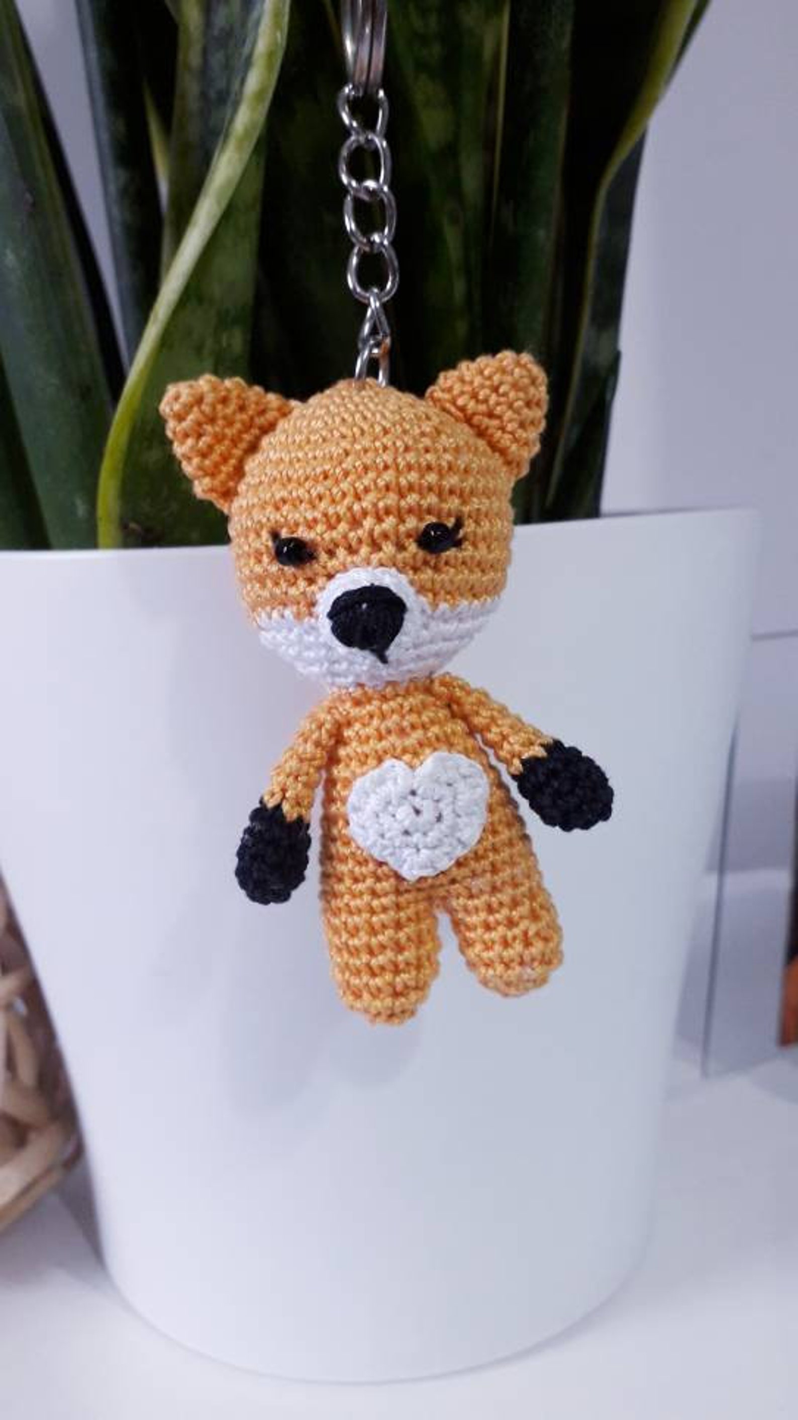 Crochet Fox Keychain Fox Lovers Amigurumi Fox Keychain Plush | Etsy