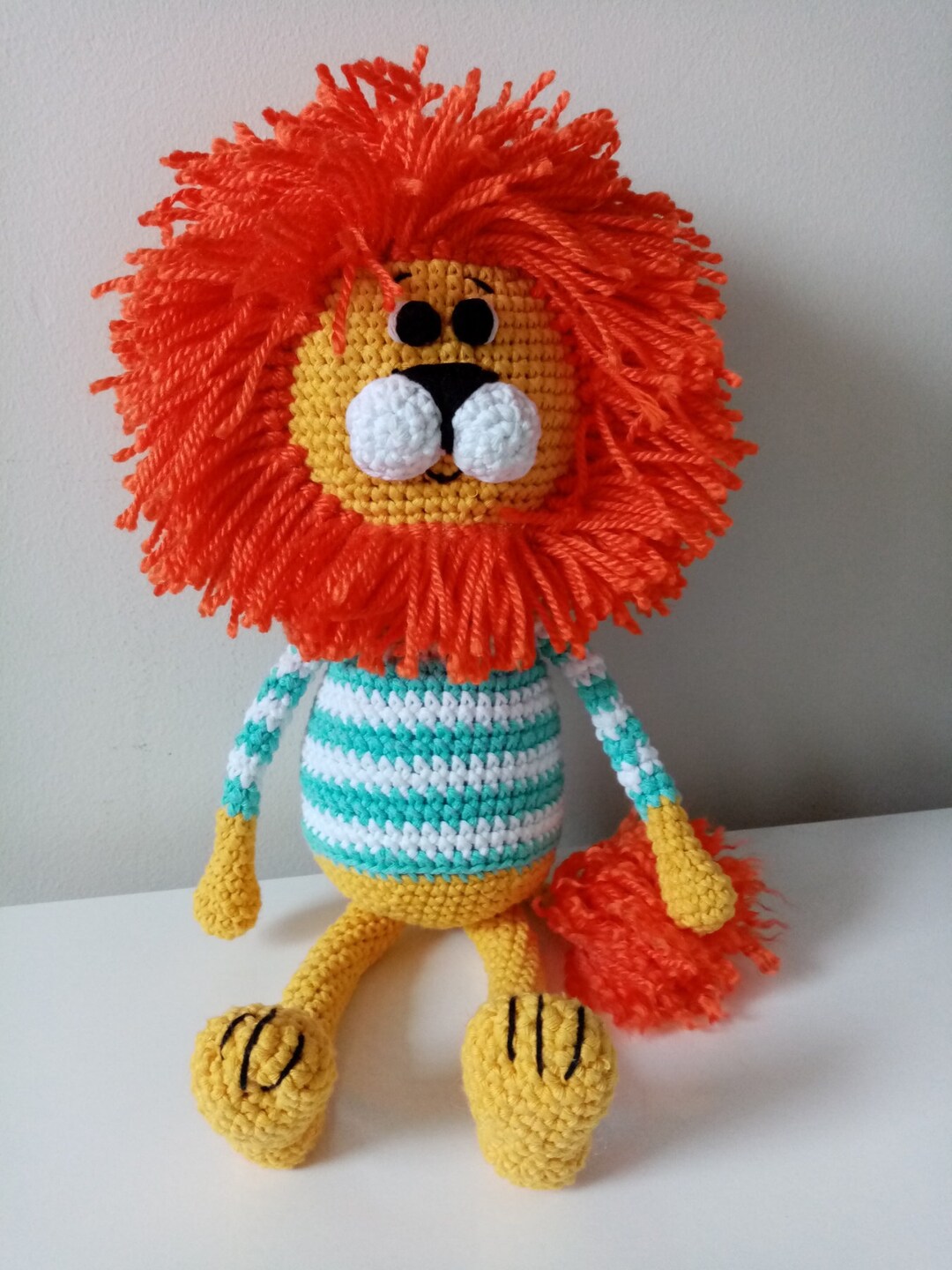 Amigurumi Lion Crochet Pattern PDF Lion Amigurumi Toy Crochet Sttuffed ...