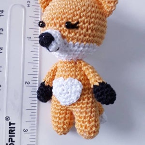 Crochet Fox Keychain Fox Lovers Amigurumi Fox Keychain Plush Fox ...