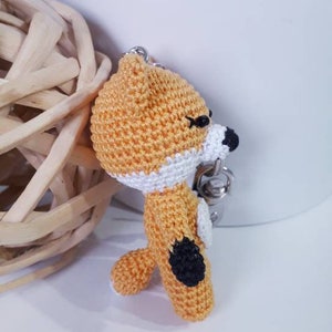 Crochet Fox Keychain Fox Lovers Amigurumi Fox Keychain Plush Fox ...