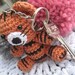 Amigurumi Tiger Keychain, Keychain Tiger, Crochet Plush Tiger, Cute ...