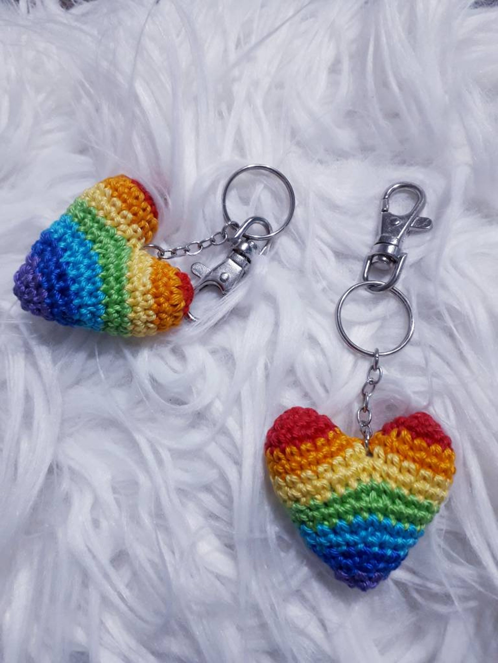 Heart Keychain Rainbow Keychain Pride Keyfob Lgbt Pride - Etsy