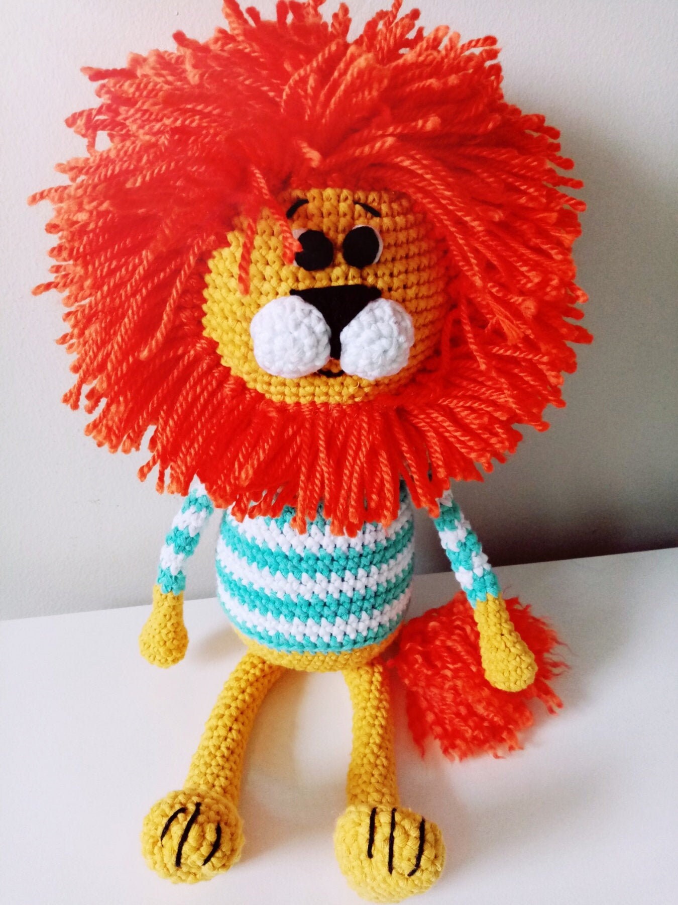 Amigurumi Lion Crochet Pattern PDF Lion Amigurumi Toy Crochet Sttuffed ...