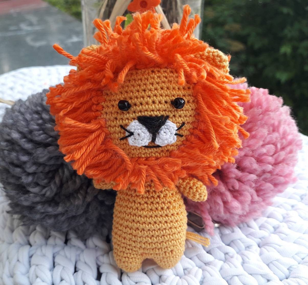 Lion Amigurumi Keyring/little Lion Keychain/kawaii Lion/lion - Etsy