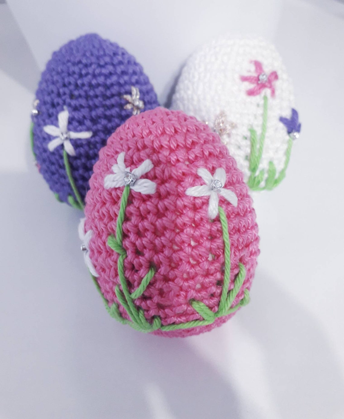 Easter Eggs Crochet Easter Eggs Set Easter Decoration Eggs | Etsy